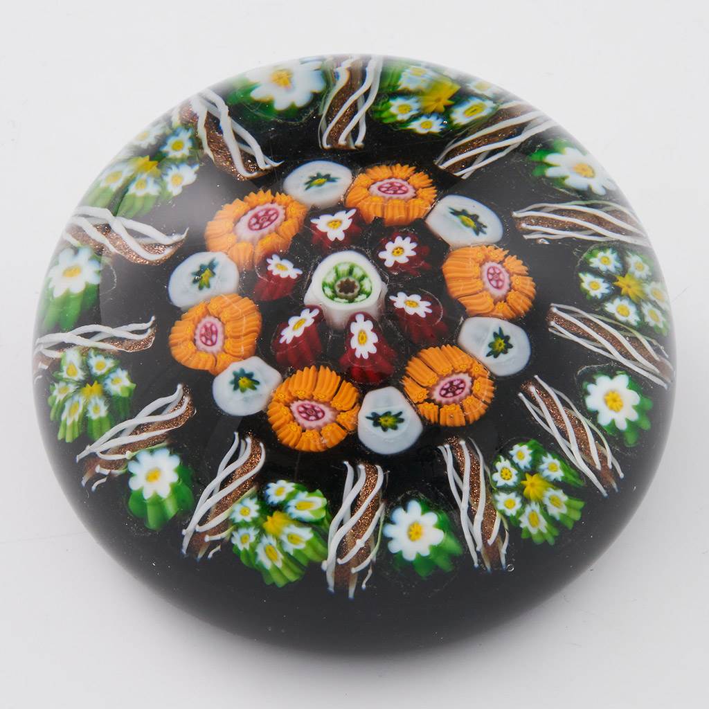 Paul Ysart Paperweight Concentric Millefiori c1950