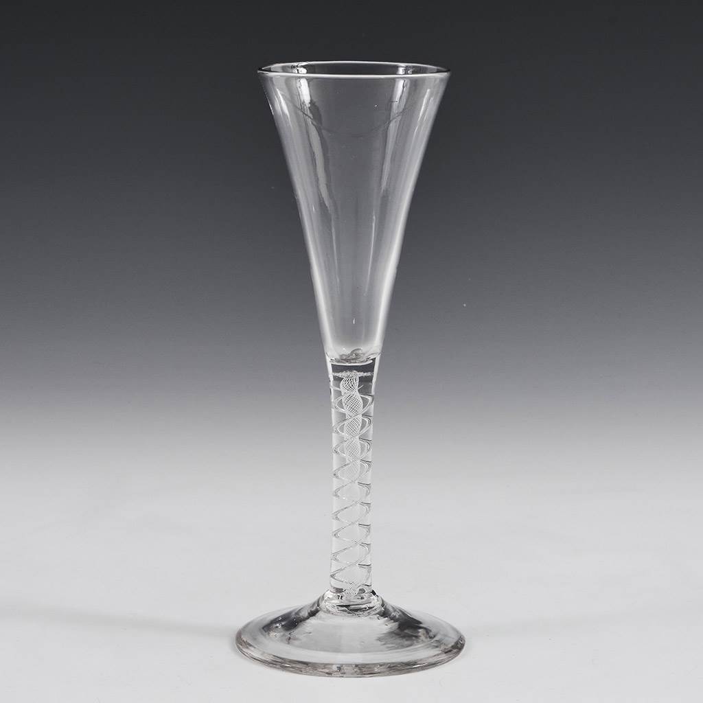 Antique Champagne Flute with Mixed Twist Stem c1765