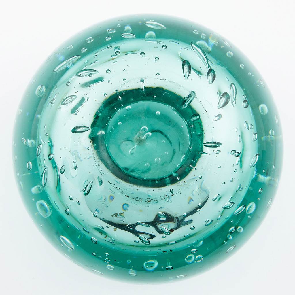 A Victorian Controlled Bubble Paperweight Inkwell Dump c1880