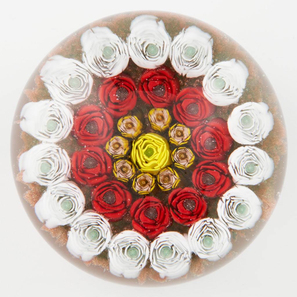 A James Hart Concentric Complex Millefiori Paperweight c2000