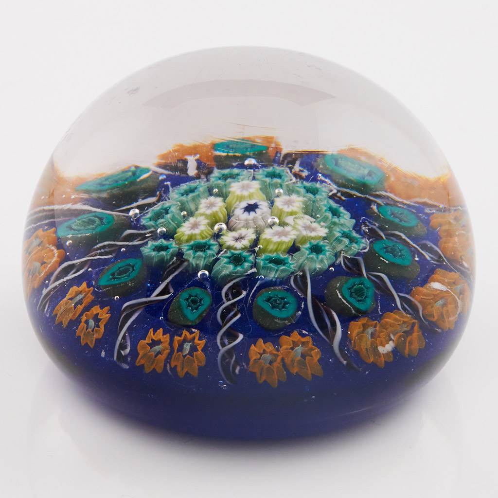 A Large Vasart Ten Spoke Radial Paperweight c1960