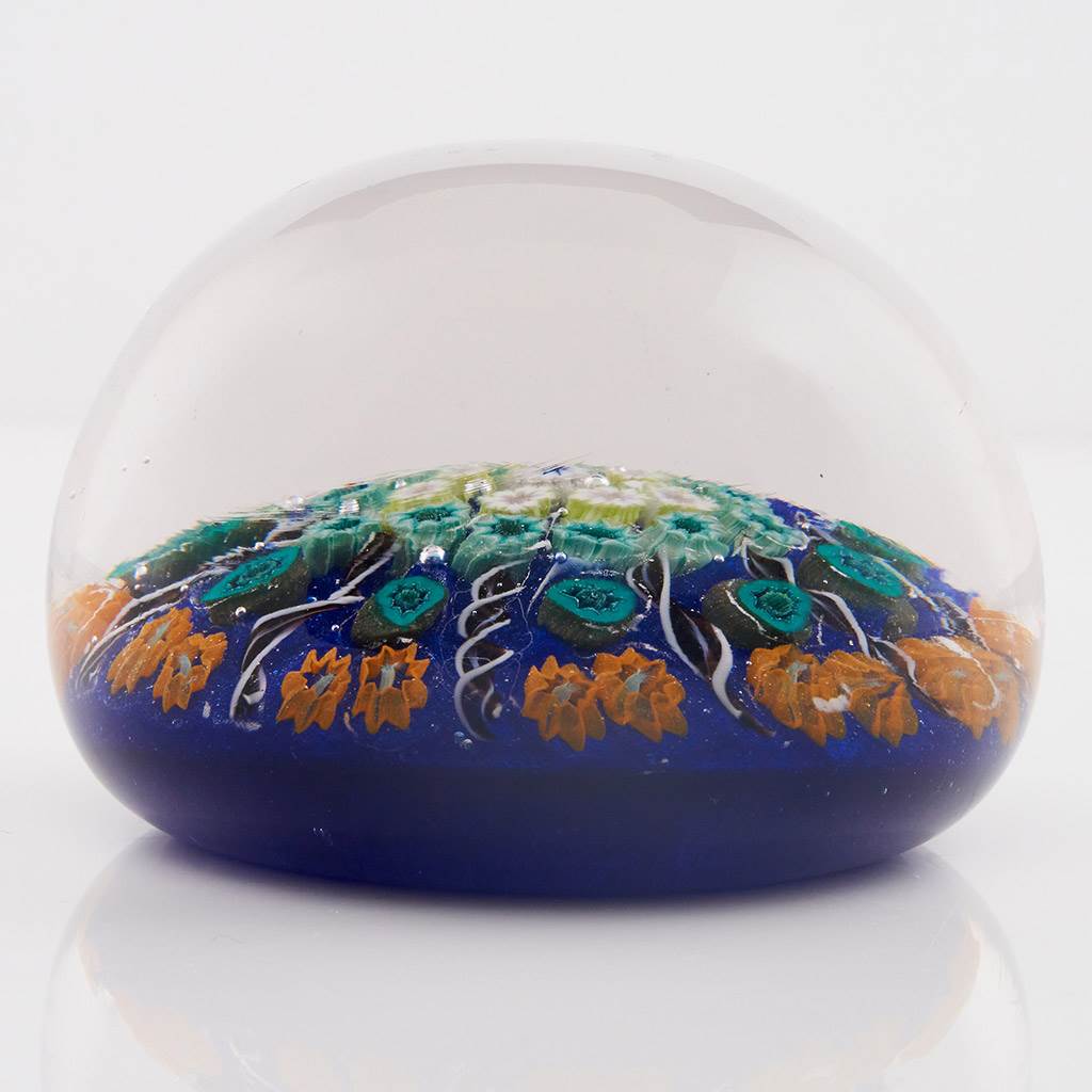 A Large Vasart Ten Spoke Radial Paperweight c1960