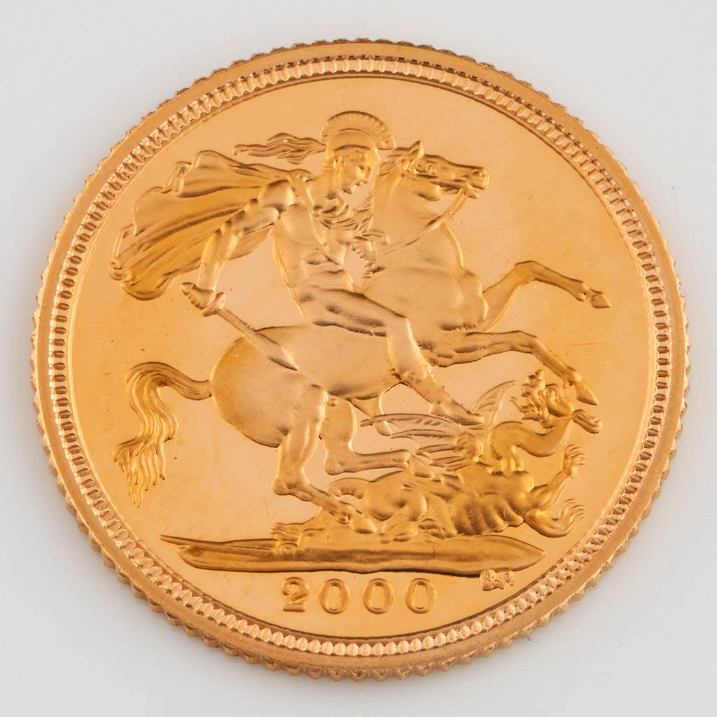 Elizabeth II Millennium Proof Gold Half Sovereign 2000