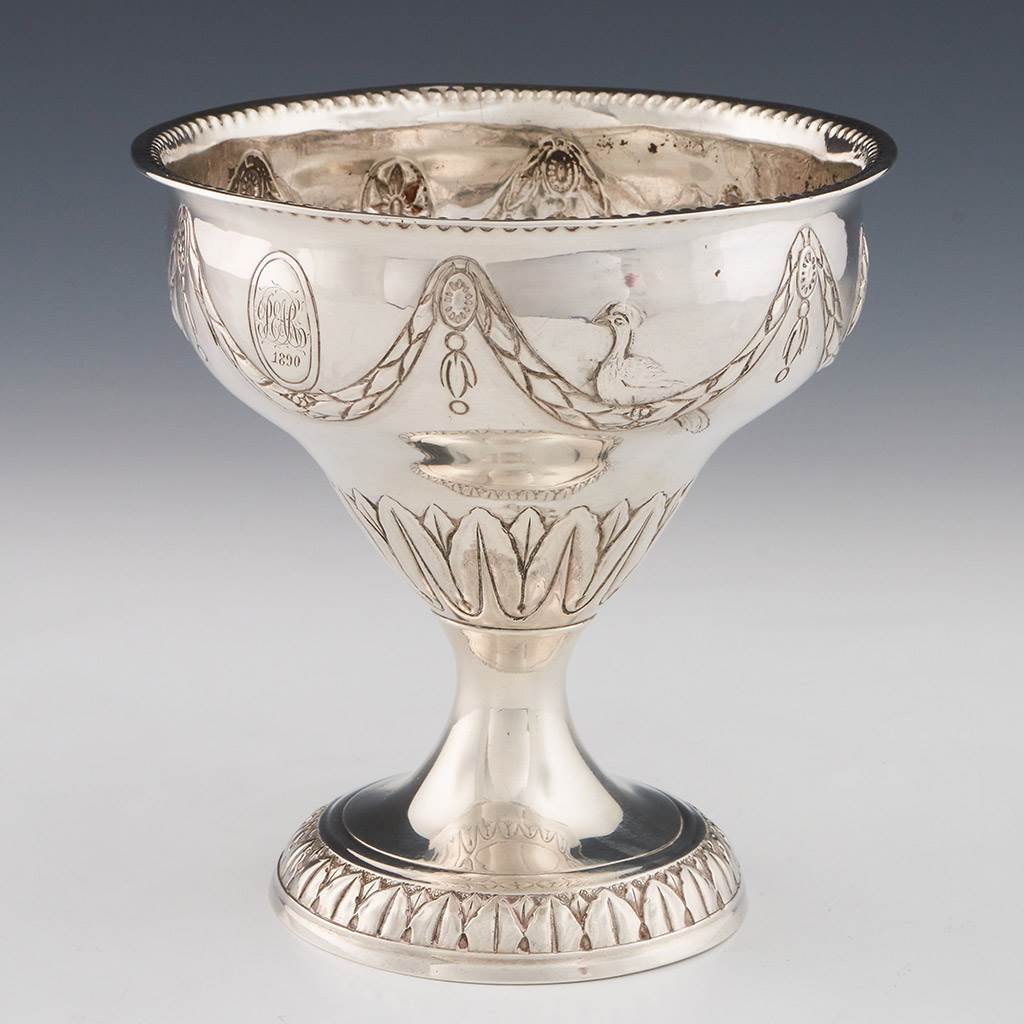 George III Irish Silver Sweetmeat Dish Or Goblet Dublin 1790
