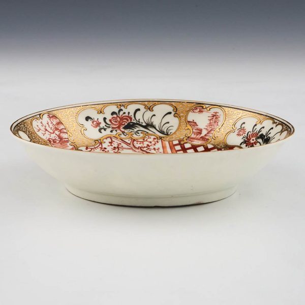 Rare Worcester Gilt and Polychrome Mandarin Pattern Tea Bowl and Saucer ...