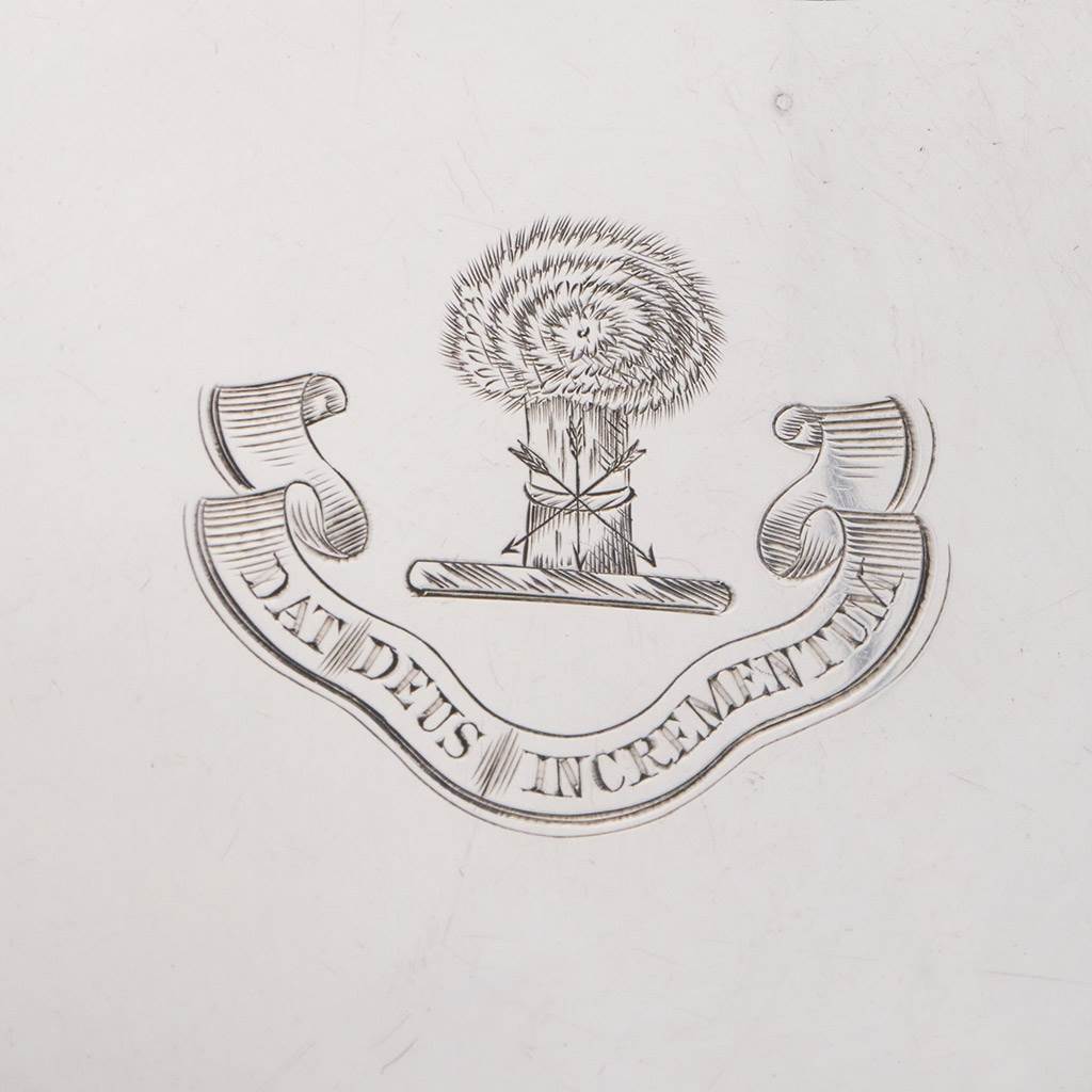 Sterling Silver Wine Waiter London 1749 – Otley Family Crest and Motto