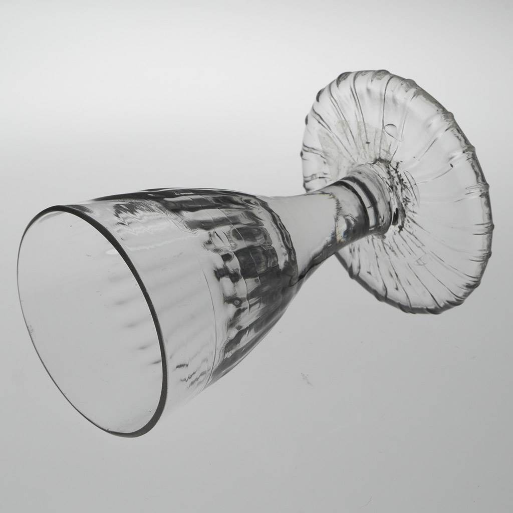 Georgian Dram Glass with Oversewn Foot c1760