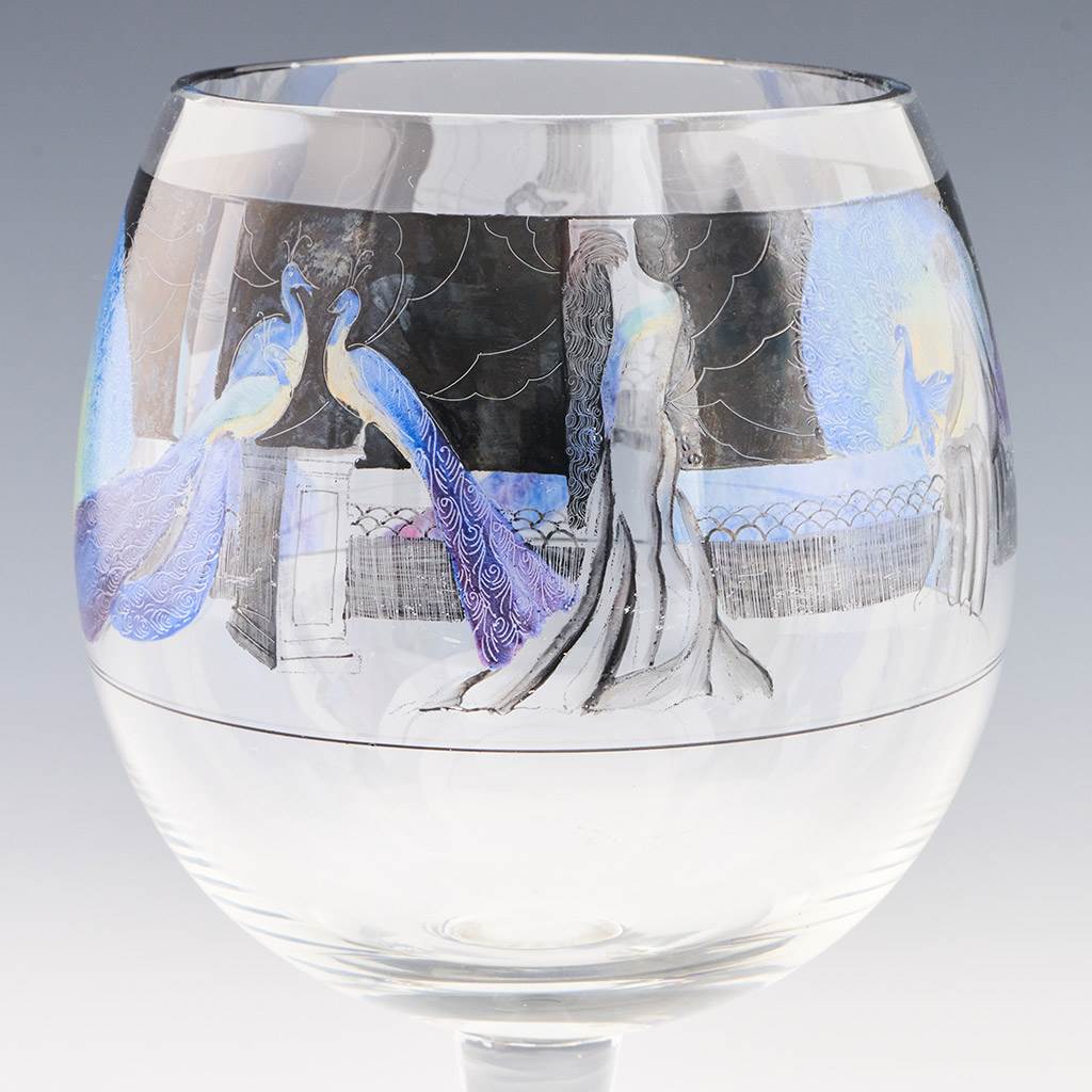 Vedar Art Deco Balloon Cocktail Glass c1925