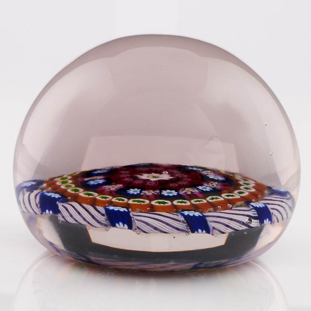 A Rare And Early Paul Ysart Concentric Paperweight On Clear Ground c1940