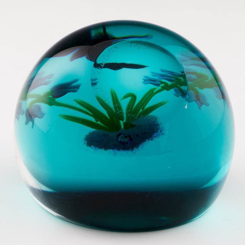 A William Manson Butterfly and Bluebells Paperweight 15/50