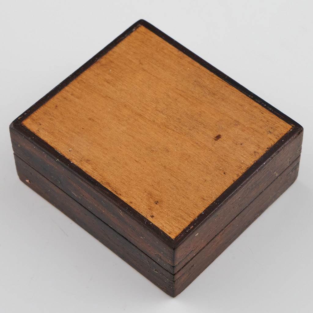 Tunbridge Ware Stamp Box with Isometric Cube Mosaic c1865
