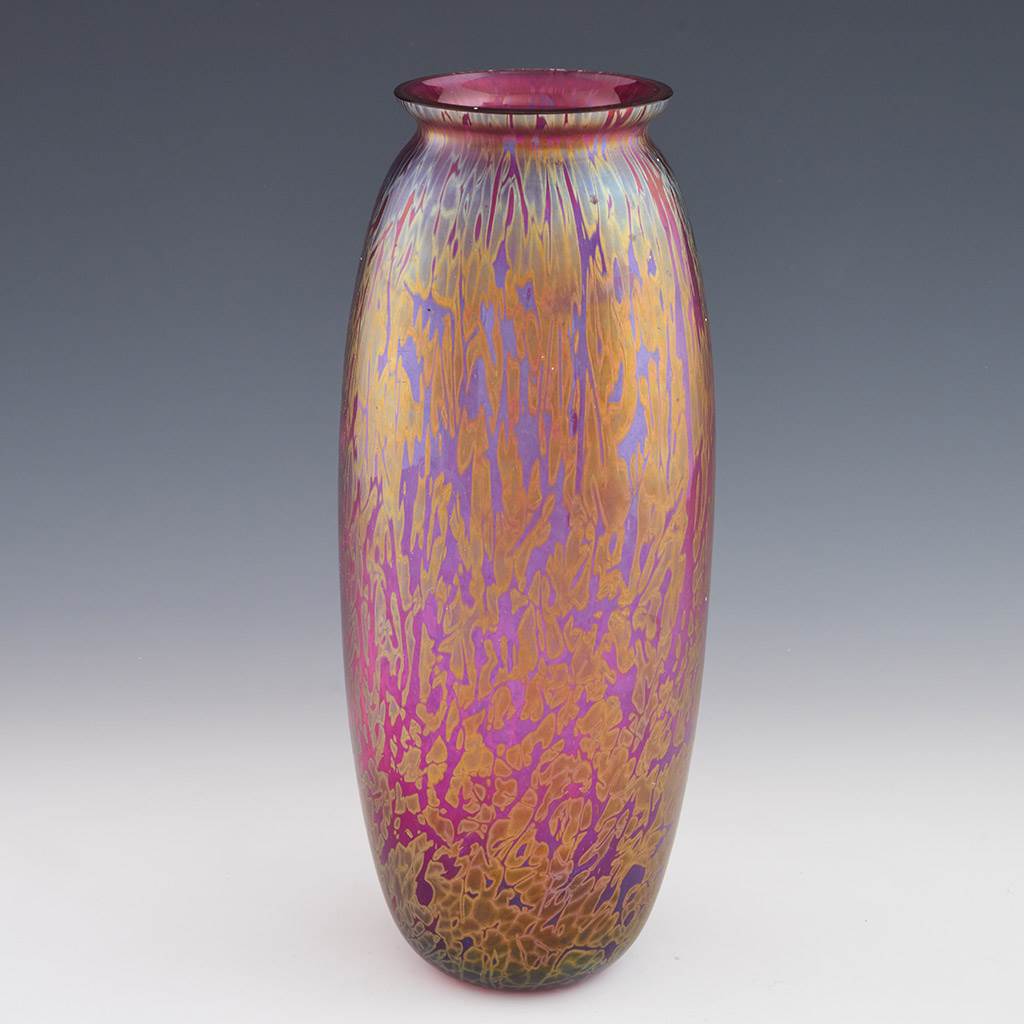 A Tall Royal Brierley Studio Range Vase c1990