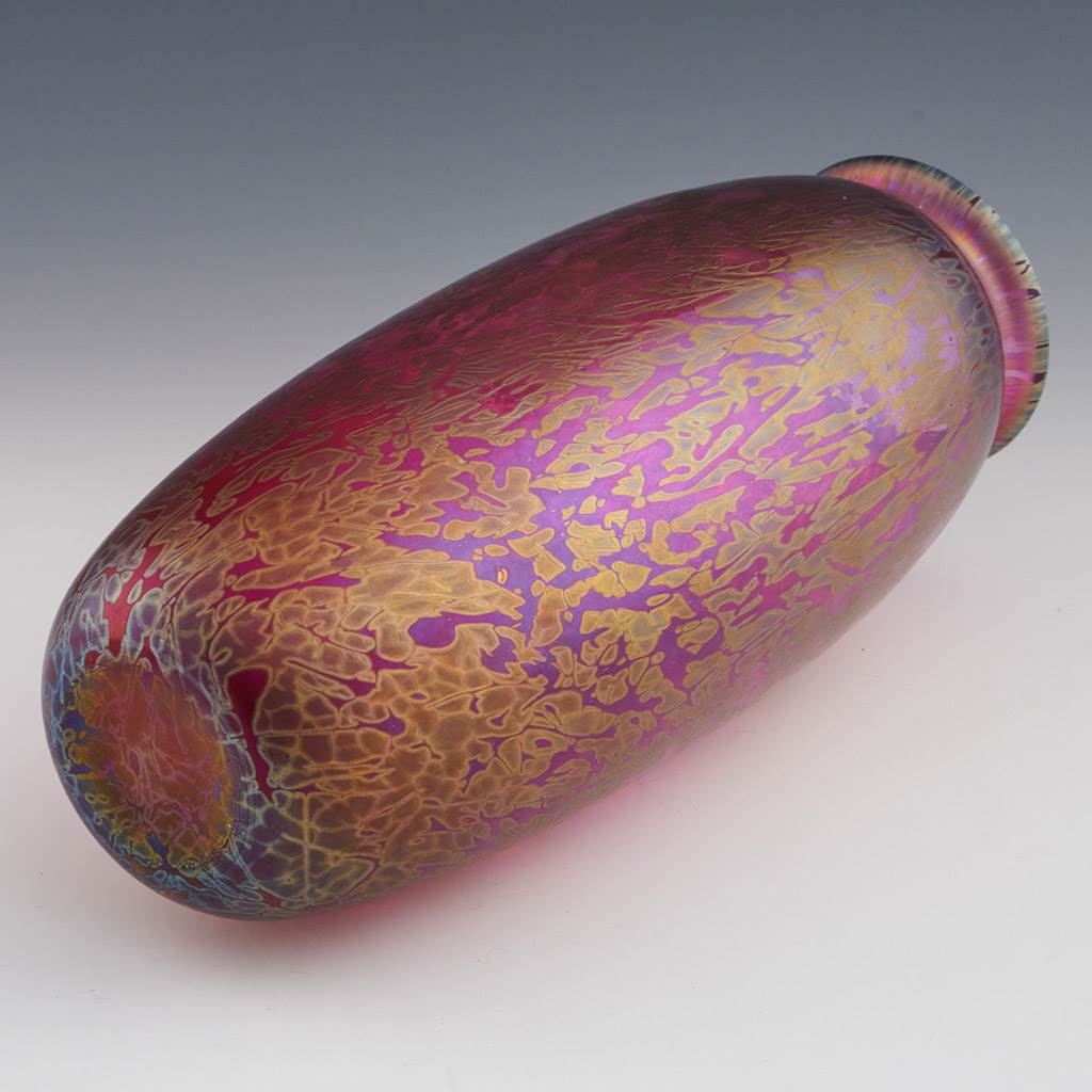 A Tall Royal Brierley Studio Range Vase c1990