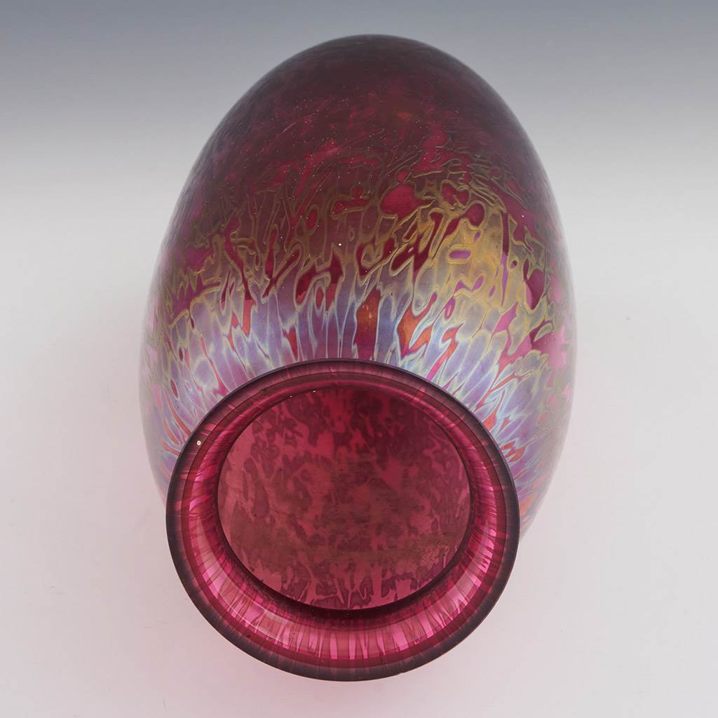 A Tall Royal Brierley Studio Range Vase c1990