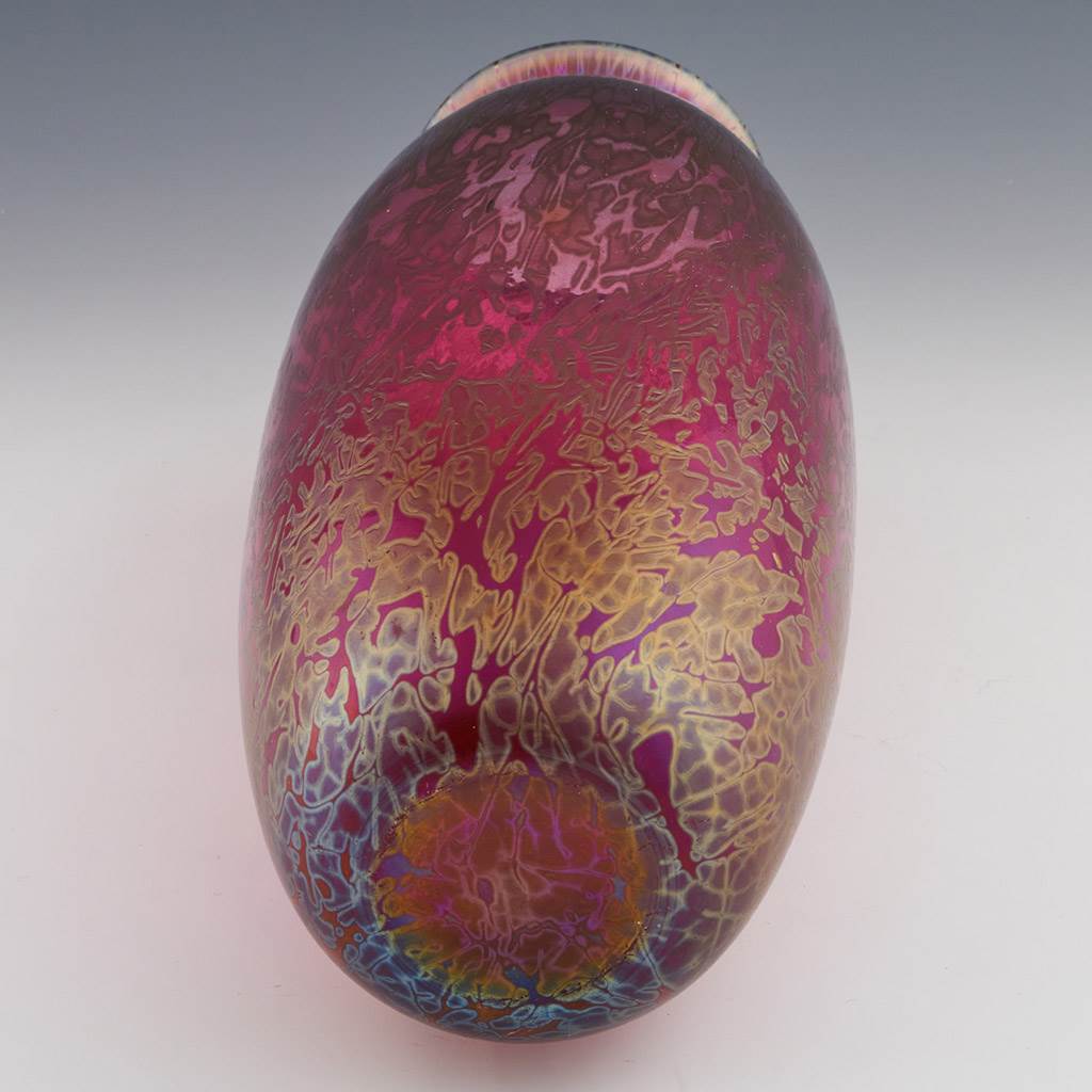 A Tall Royal Brierley Studio Range Vase c1990
