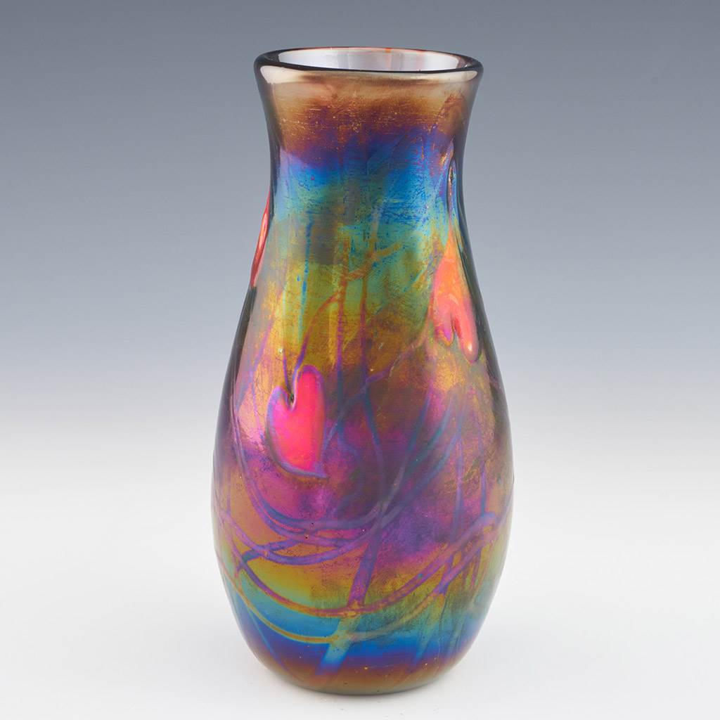 Signed John Ditchfield Studio Glass Vase 1980
