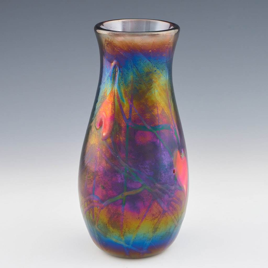 Signed John Ditchfield Studio Glass Vase 1980