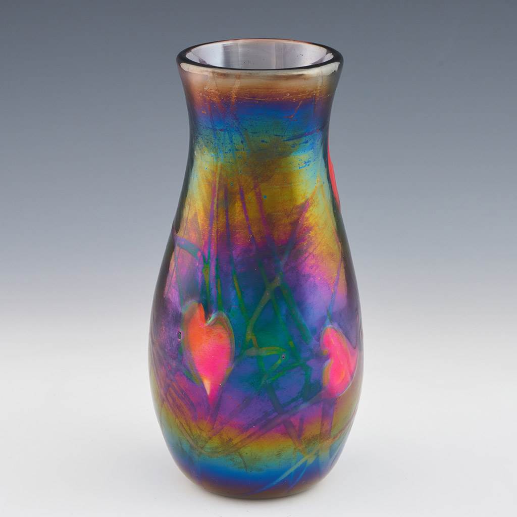 Signed John Ditchfield Studio Glass Vase 1980