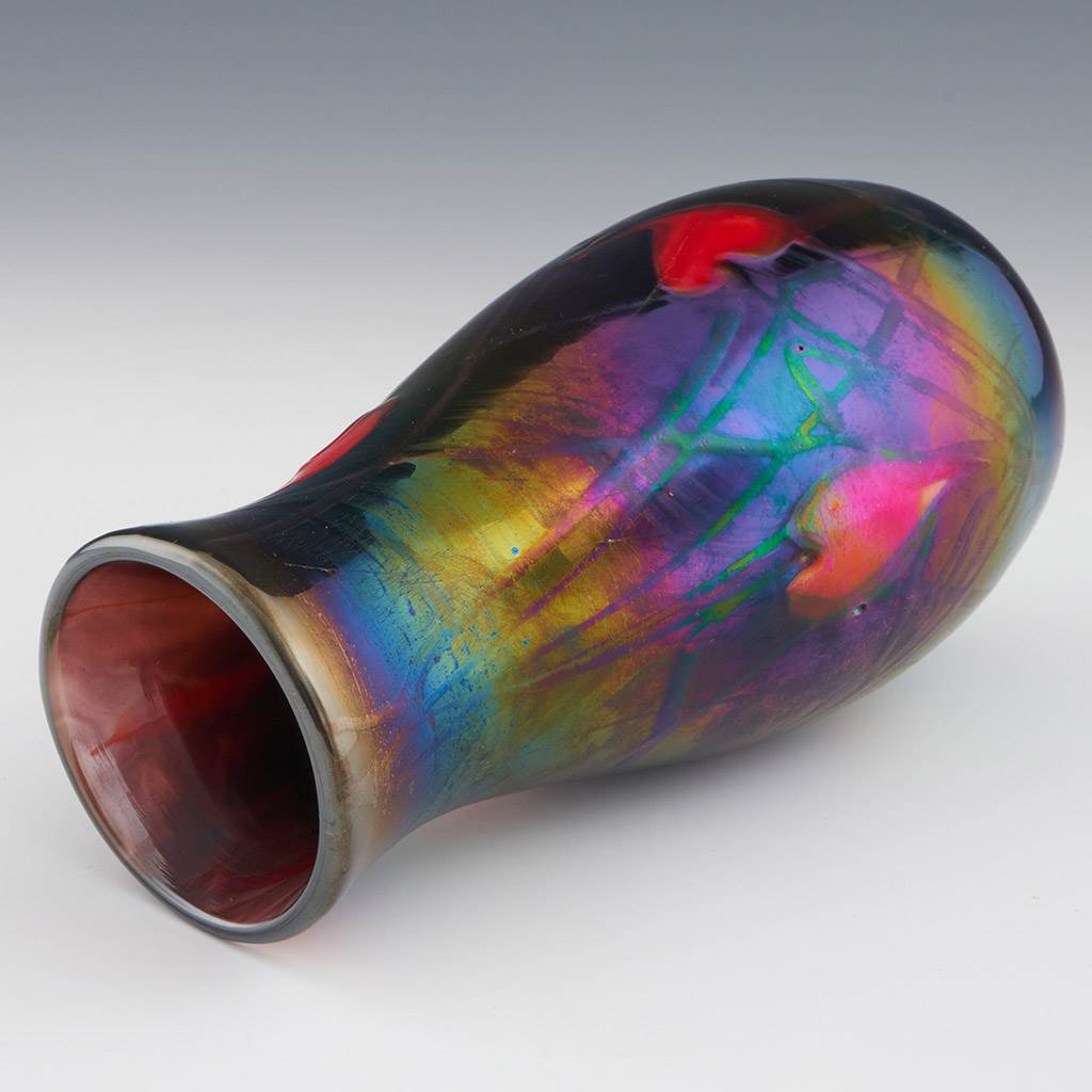 Signed John Ditchfield Studio Glass Vase 1980