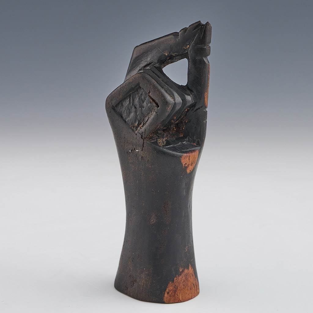 Rare 19th Century African Carved Tool For Snuff