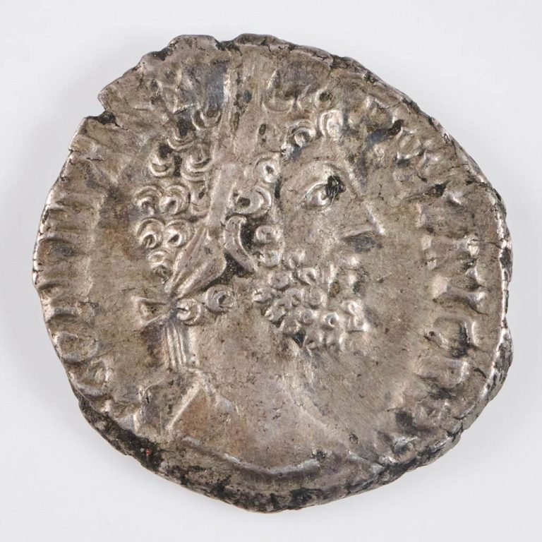 Emperor Commodus Silver Denarius, Jupiter Reverse, Rome Mint, AD 189