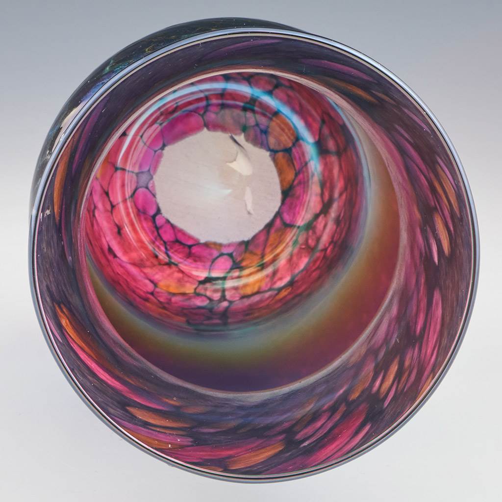 John Ditchfield Glasform Iridescent Vase c1989