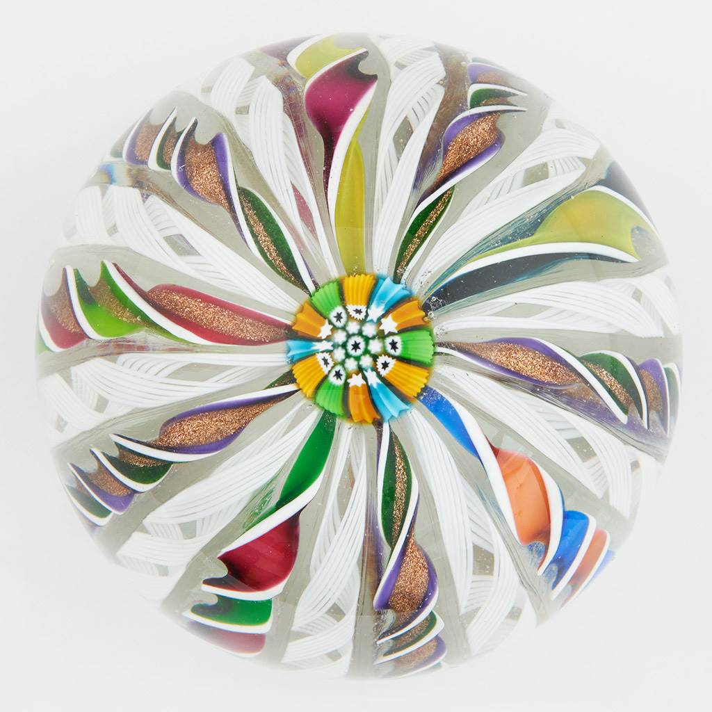 A John Deacons Millefiori Crown Paperweight 1995
