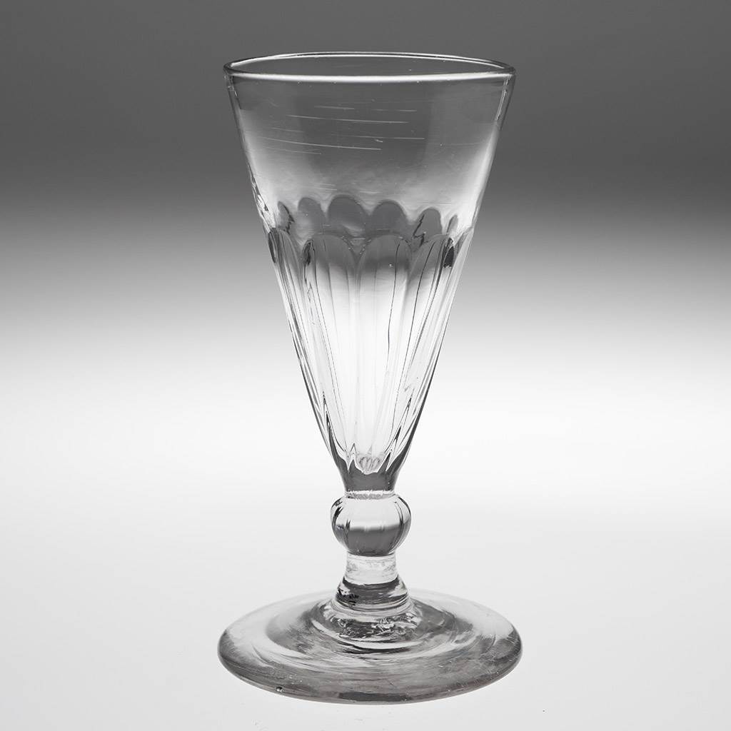 Petal Moulded Georgian Ale Glass c1770