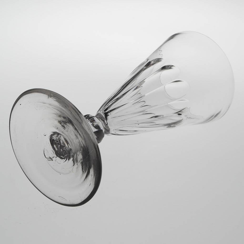 Petal Moulded Georgian Ale Glass c1770