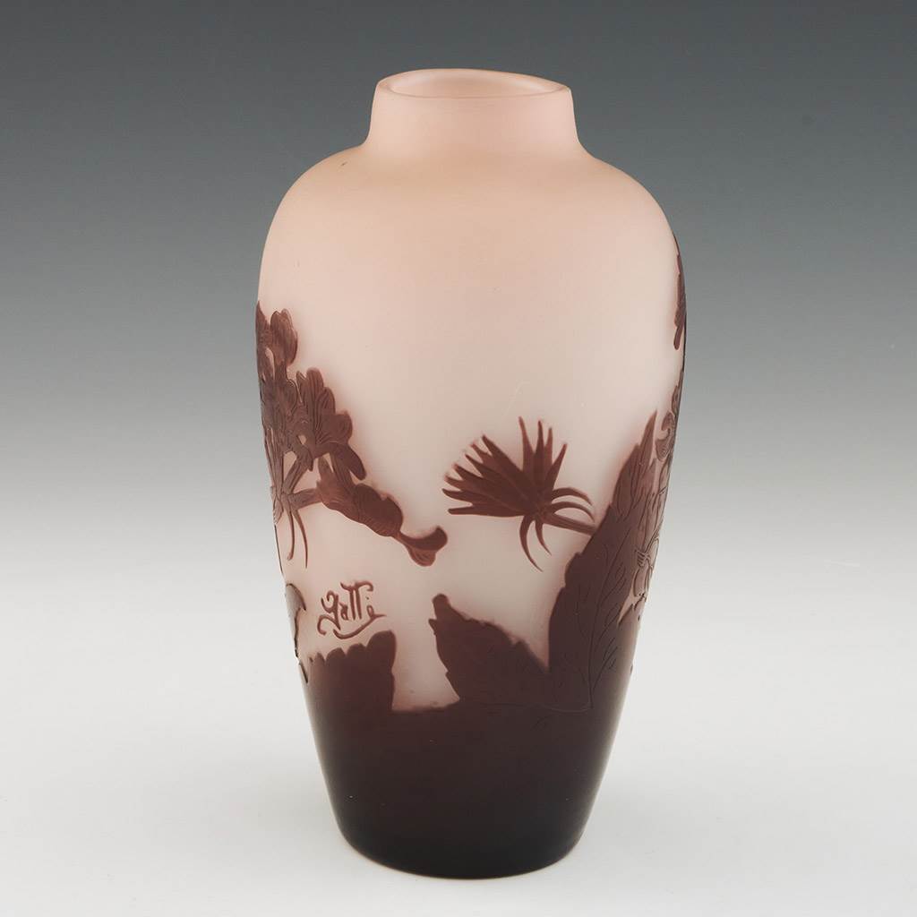 Galle Cameo Glass Vase c1920