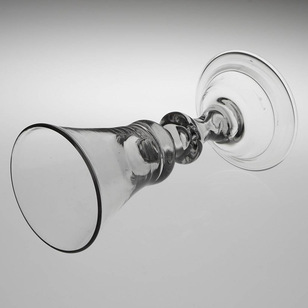 Saxon Baluster Stem Domed Foot Wine Glass c1770