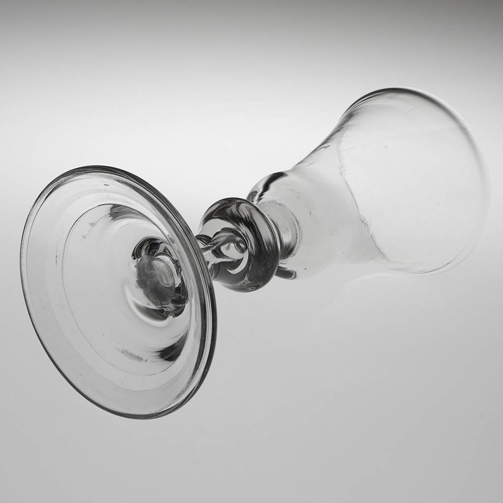 Saxon Baluster Stem Domed Foot Wine Glass c1770