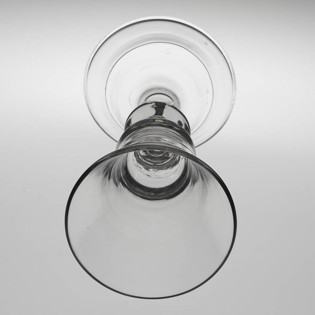 Saxon Baluster Stem Domed Foot Wine Glass c1770