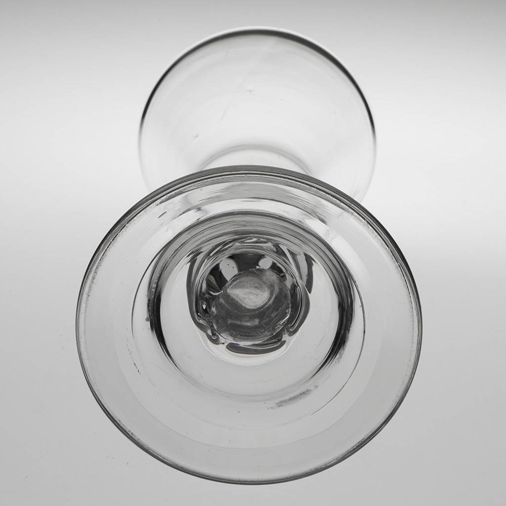 Saxon Baluster Stem Domed Foot Wine Glass c1770