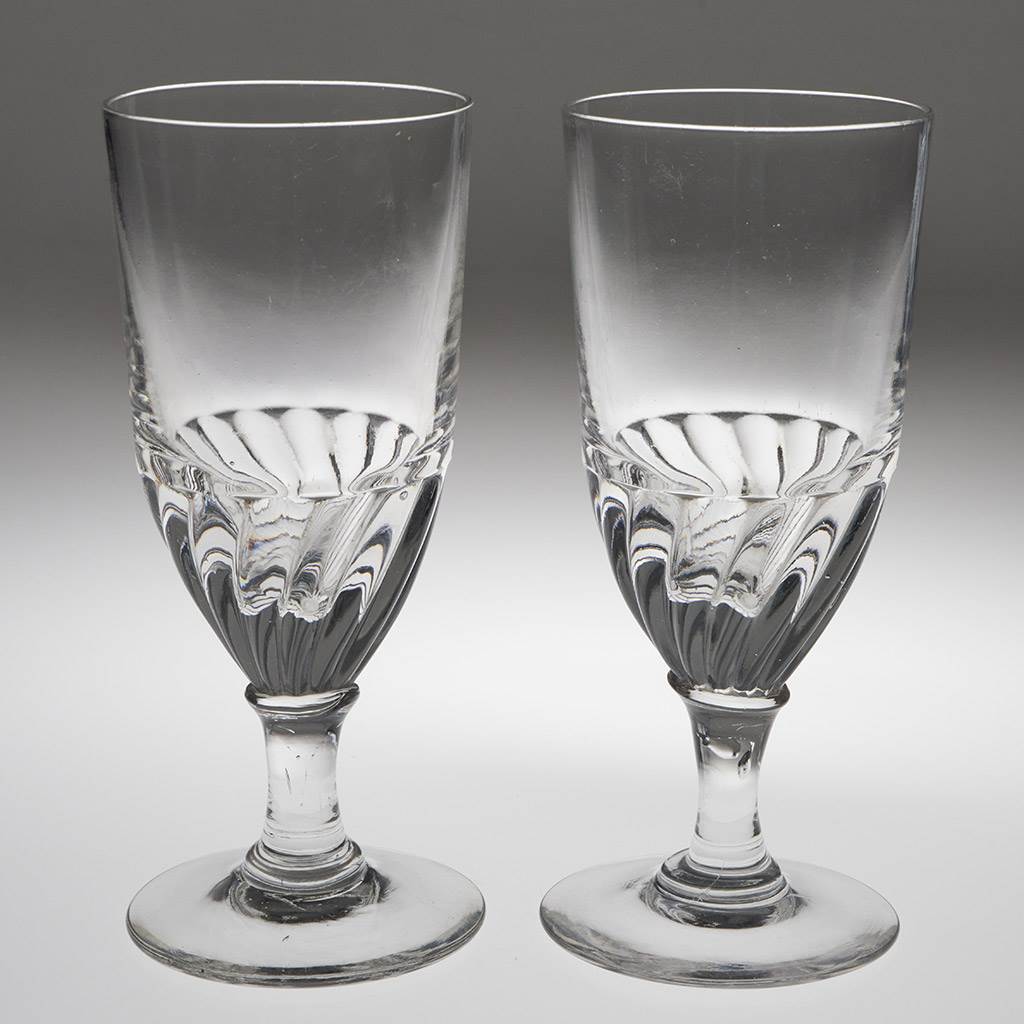 Two French Absinthe Glasses c1870