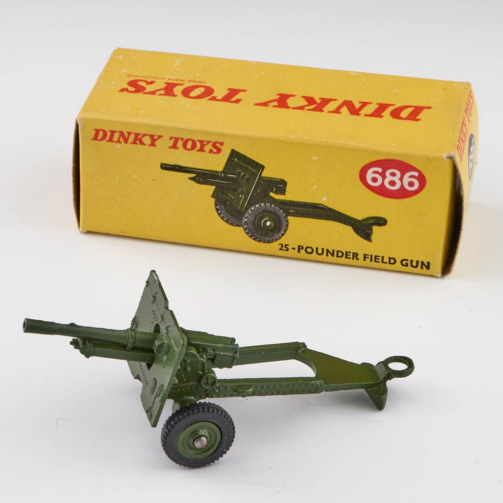 Dinky Toys 25-Pounder Field Gun c1969 Boxed