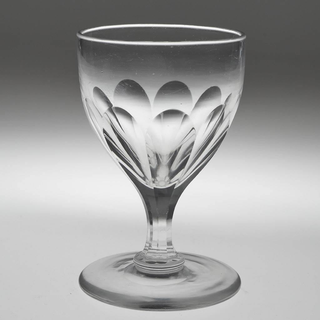 Collection of Four and a Spare Victorian Port Wine Glasses c1870