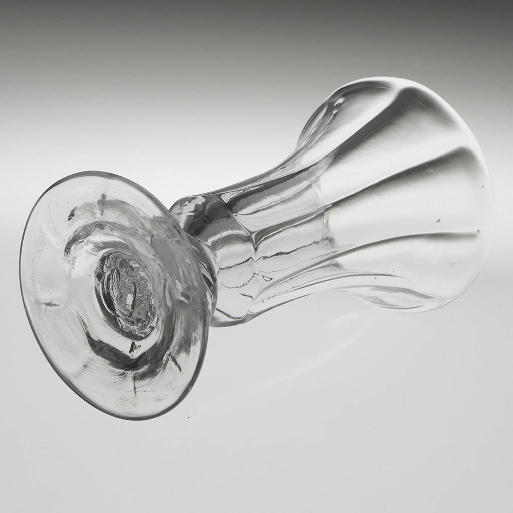 Georgian Dram Glass with Air Bead and Domed Foot c1750