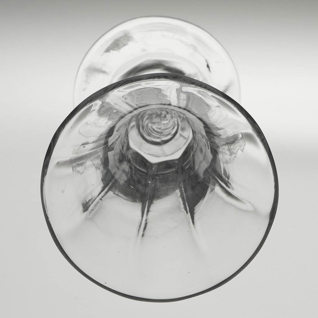 Georgian Dram Glass with Air Bead and Domed Foot c1750