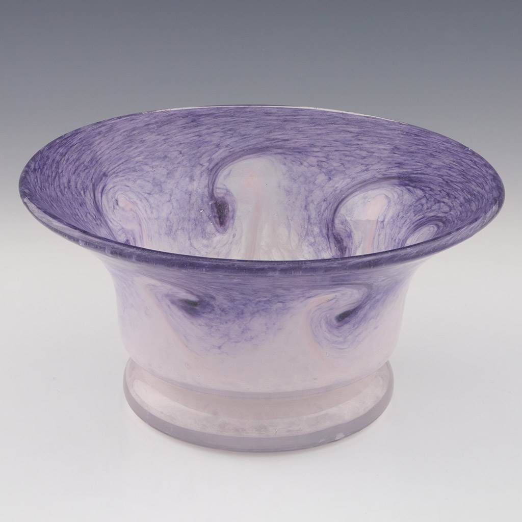 Signed Vasart Glass British Art Vase c1955