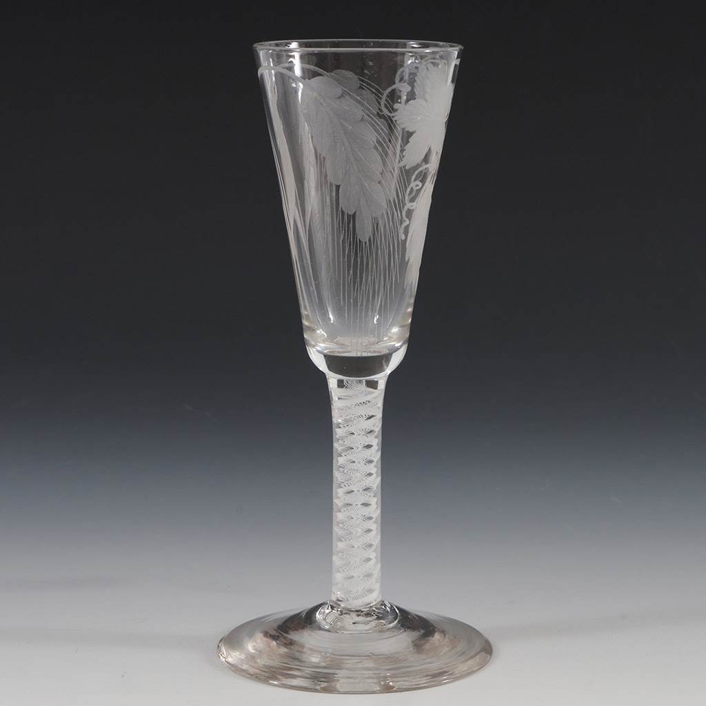 Georgian Ale Glass with Opaque Twist Stem c1760