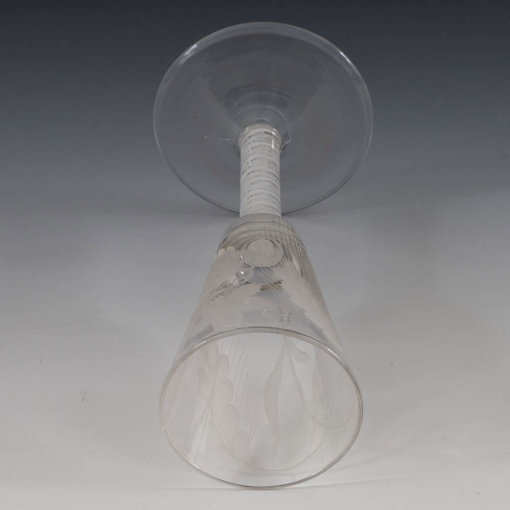 Georgian Ale Glass with Opaque Twist Stem c1760