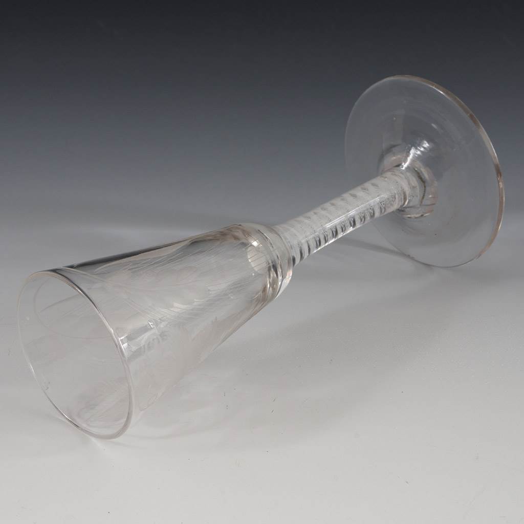 Georgian Ale Glass with Opaque Twist Stem c1760