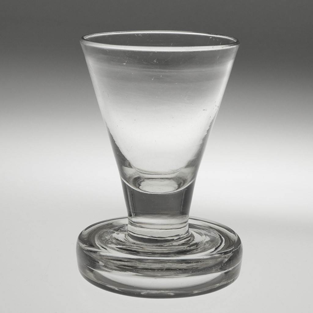 Large Georgian Flanged Foot Firing Glass c1780