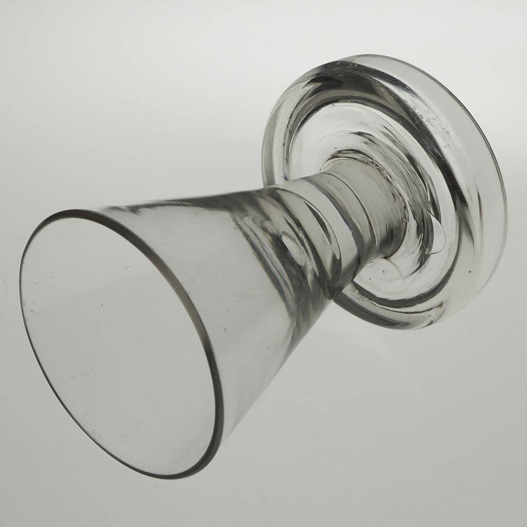 Large Georgian Flanged Foot Firing Glass c1780