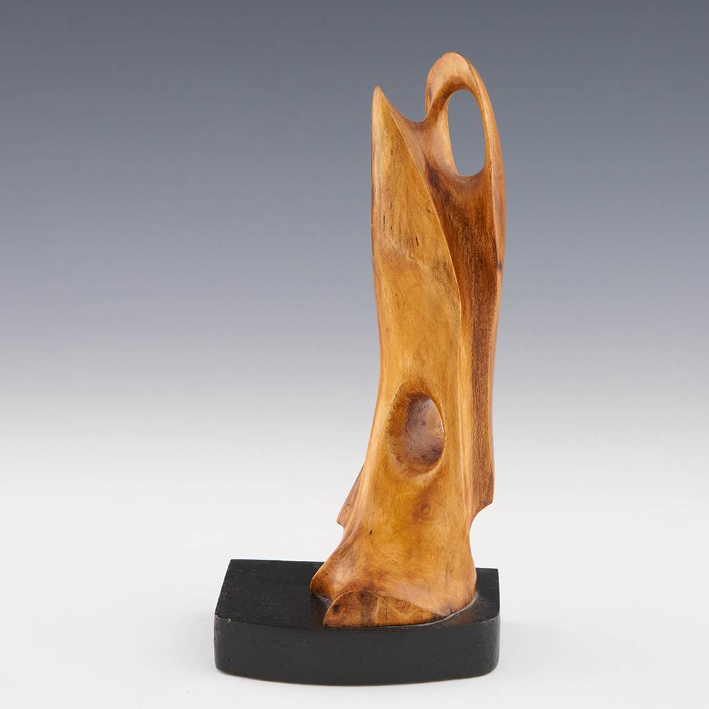 John Simons Biomorphic Carved Wood Desk Sculpture