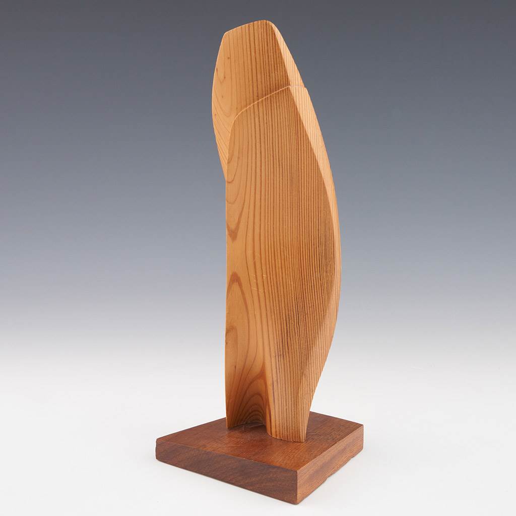 John Simons Pine and Teak Stylised Sail Sculpture c1990
