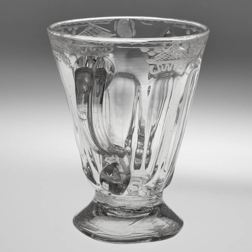 Rare Syllabub Glass Double Handled George III c1780
