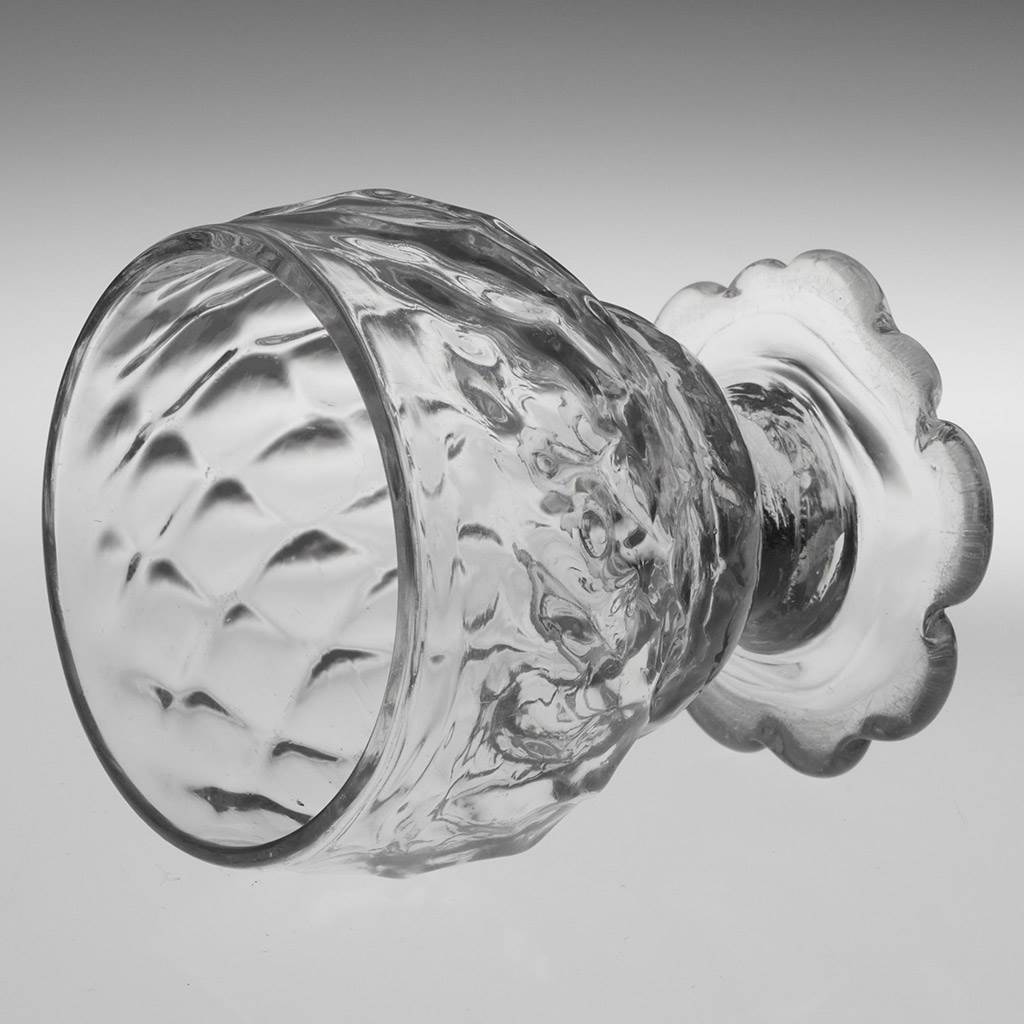 Bonnet Glass with Petal Moulded Foot c1780