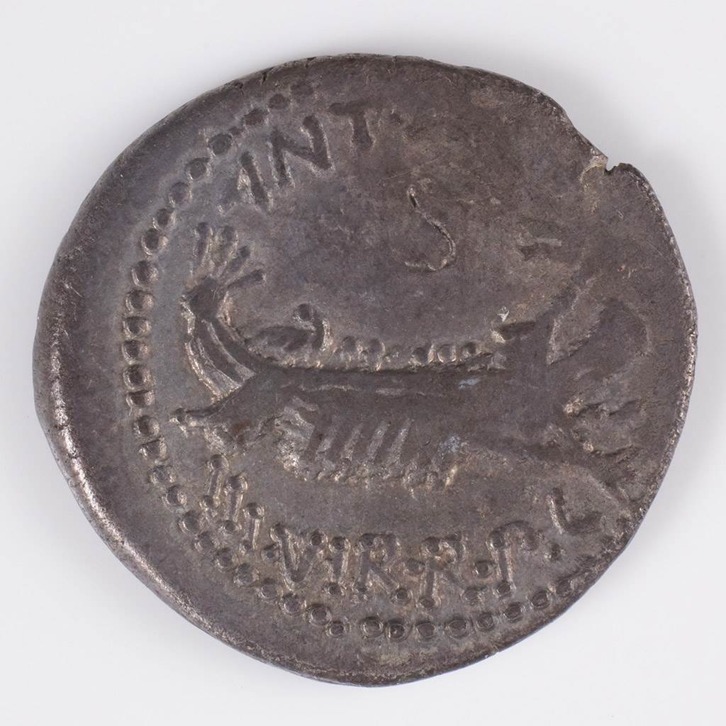 Imperator Mark Antony Silver Denarius, Travelling Mint 32-31BC